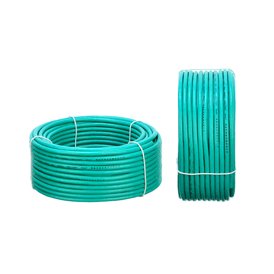Flexible Core Single Core Wire 1*6MM2 Green Copper Electrical Power Ca ...